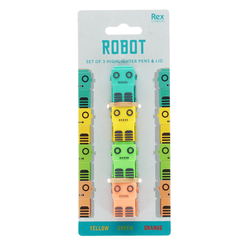 Robot Stackable Highlighters – Freda & Bert