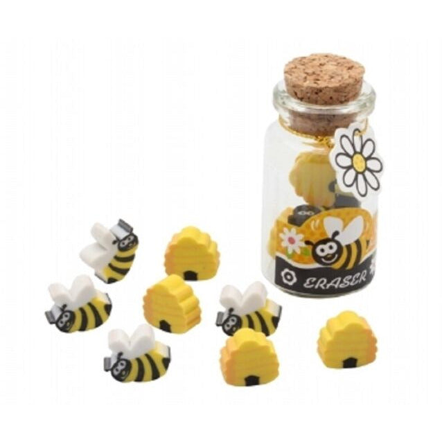 Jar of Mini Honey Bee Erasers – Freda & Bert