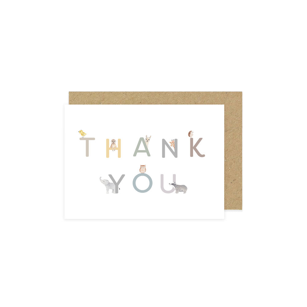 Thank You Animals Card – Freda & Bert