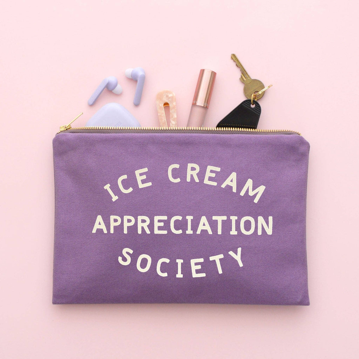 Lavender Ice Cream Appreciation Society Pouch – Freda & Bert