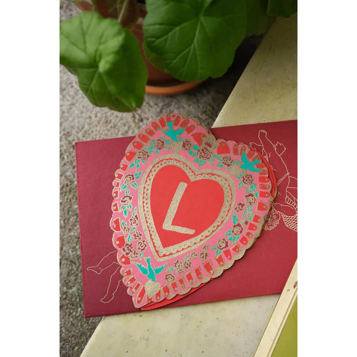 Large Love Concertina Heart Card – Freda & Bert