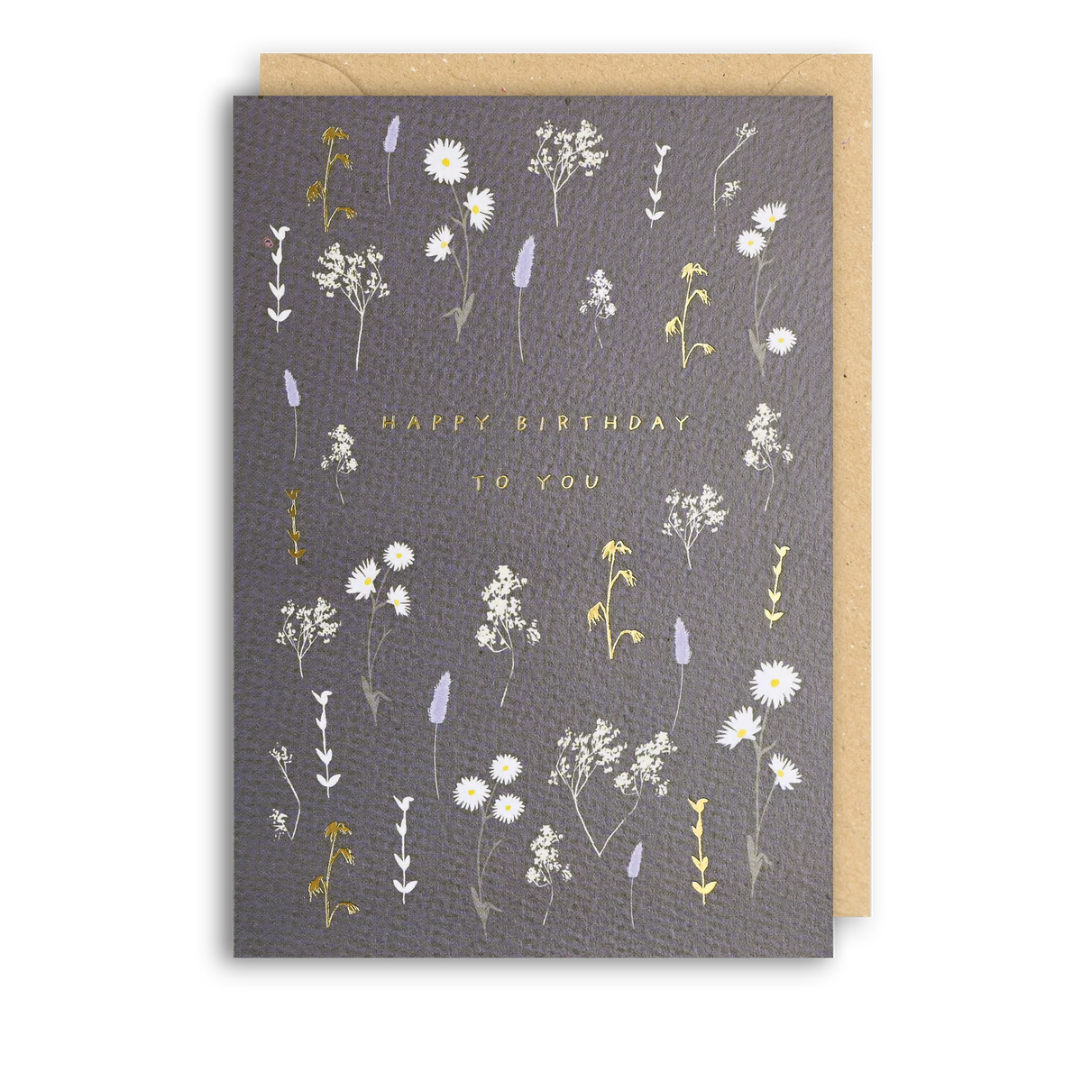 Birthday Grey Flowers Card – Freda & Bert