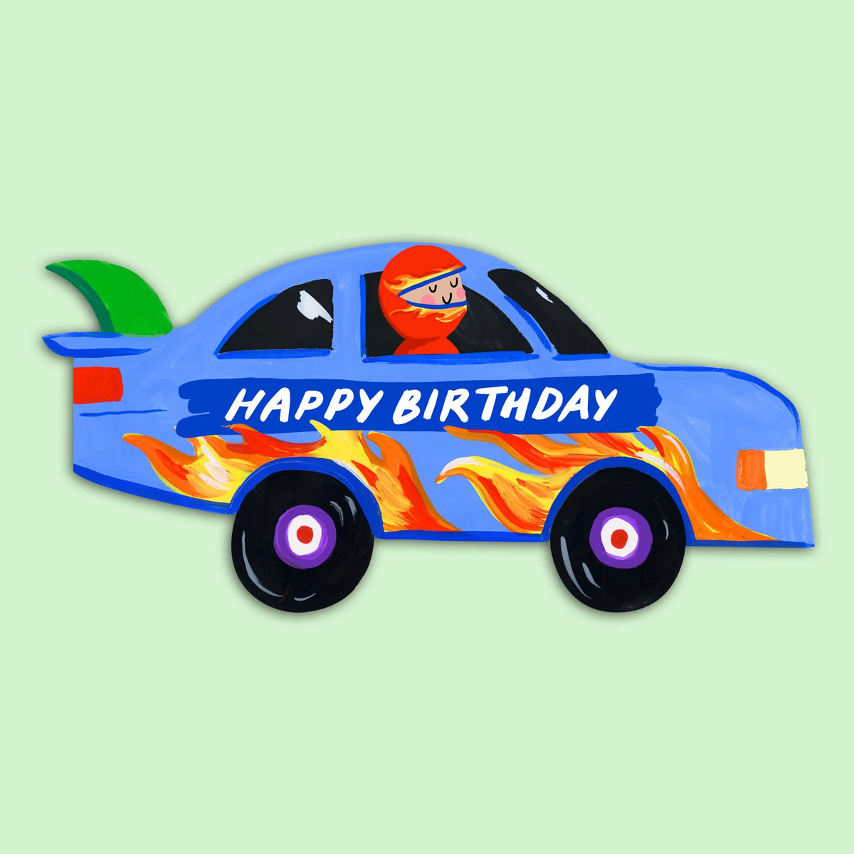 Racing Car Shaped Card – Freda & Bert