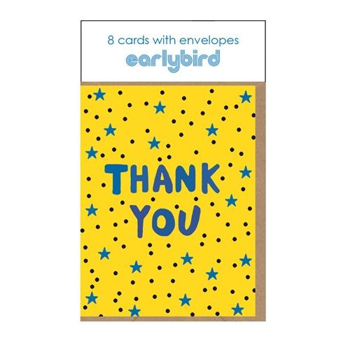 Thank You Card Pack Neon Stars – Freda & Bert