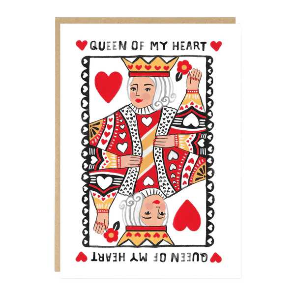 Queen Of Hearts Card – Freda & Bert