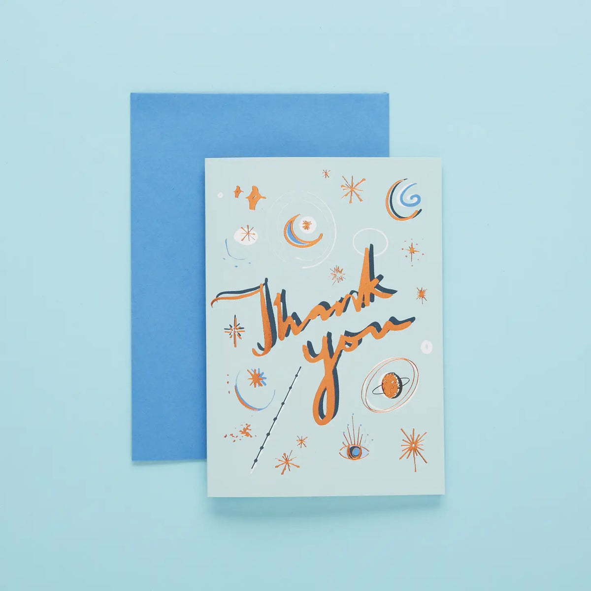Metallic Thank You Card – Freda & Bert