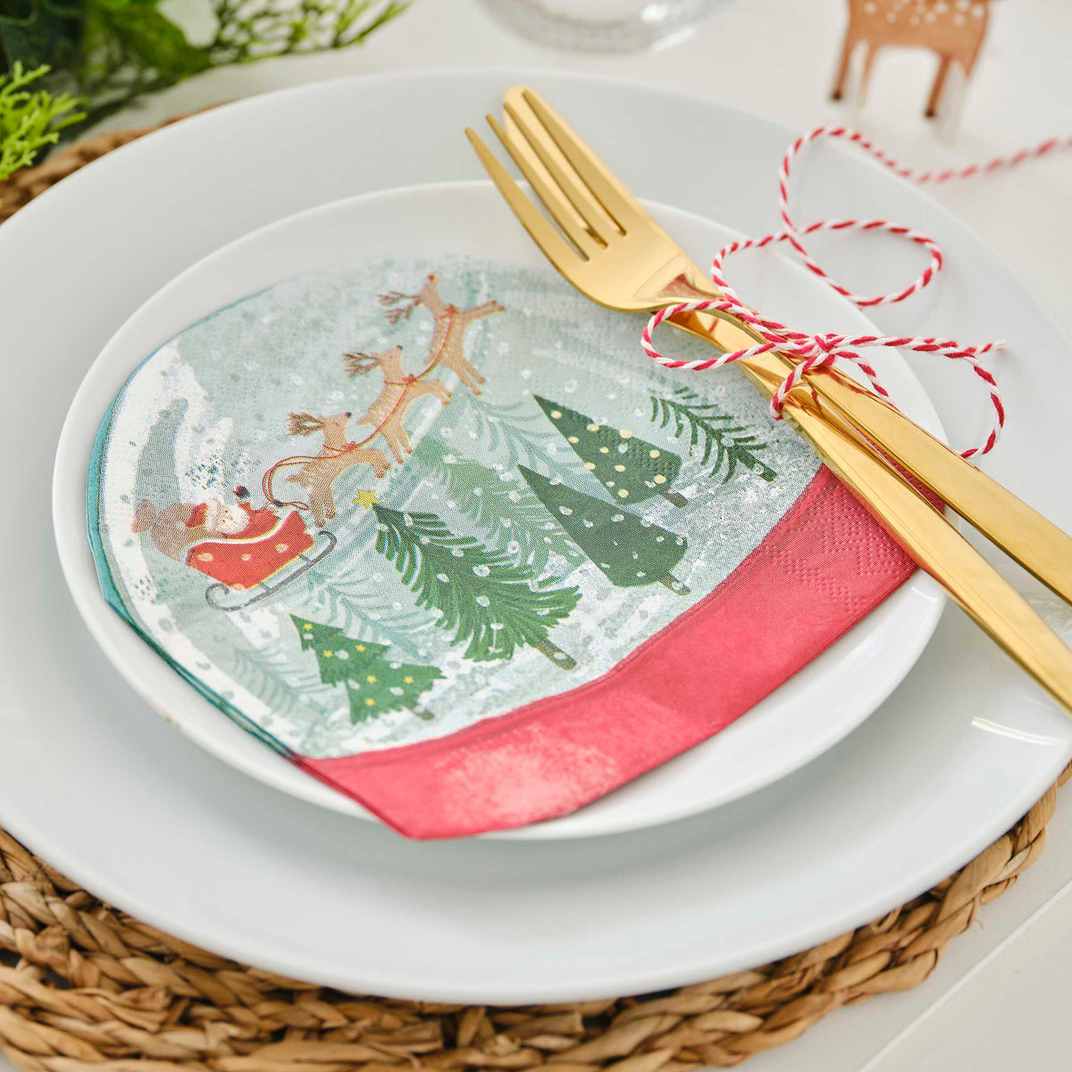 Christmas Snow Globe Napkins – Freda & Bert