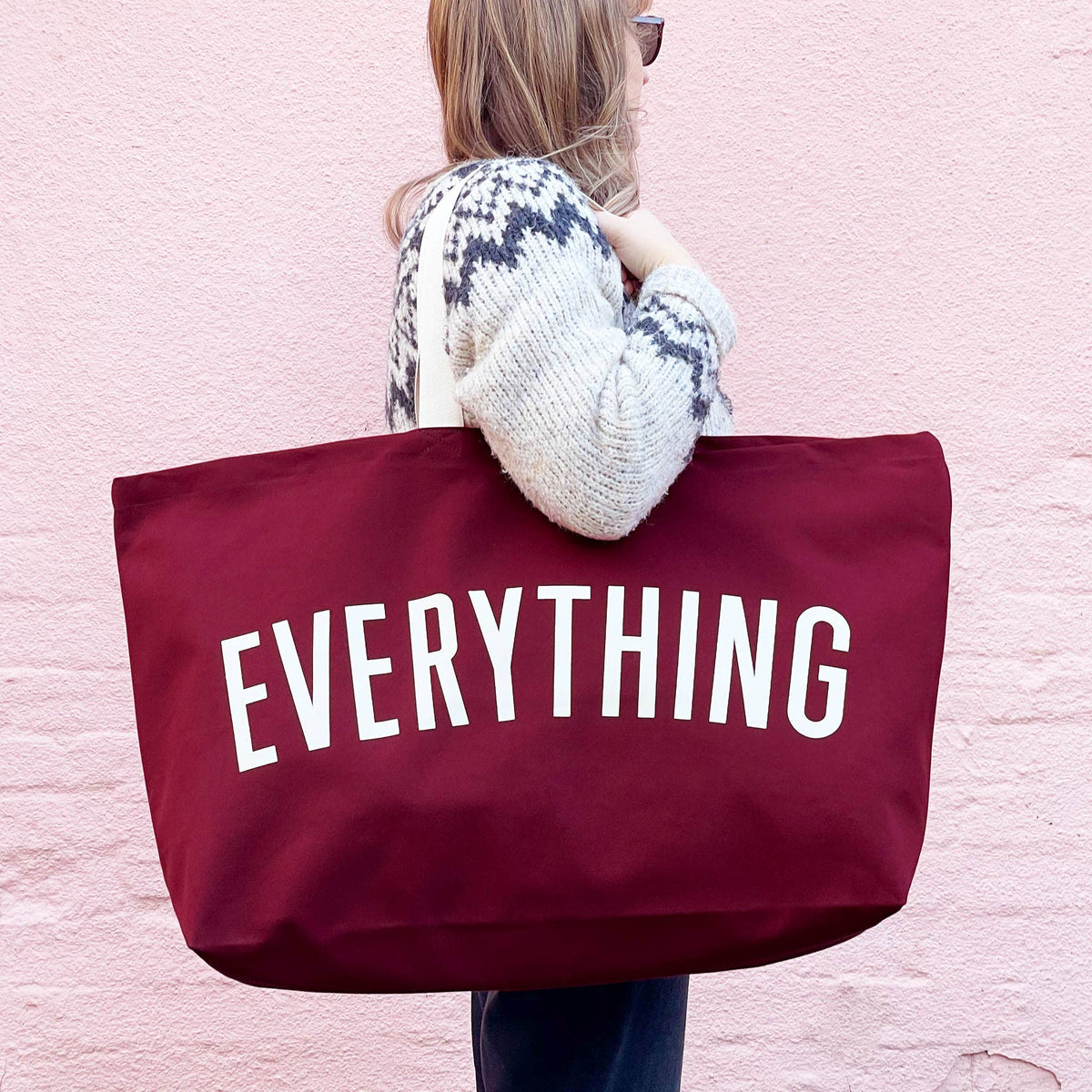 Burgundy Everything Big Bag – Freda & Bert
